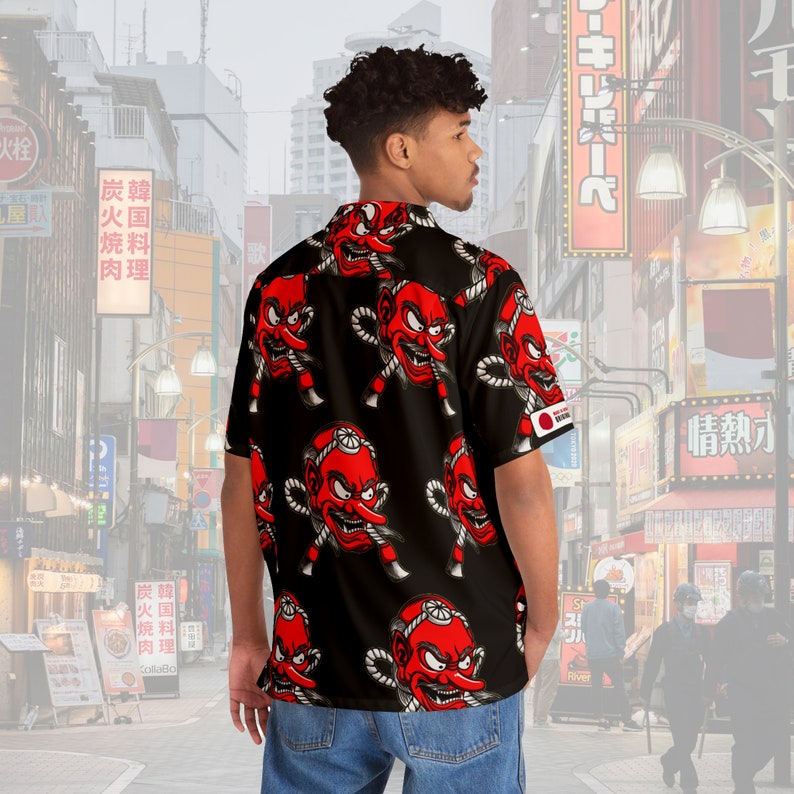 Tengu 2 Hawaiian Shirt - Retro Japanese Style, Japan, Tengu, Samurai ...