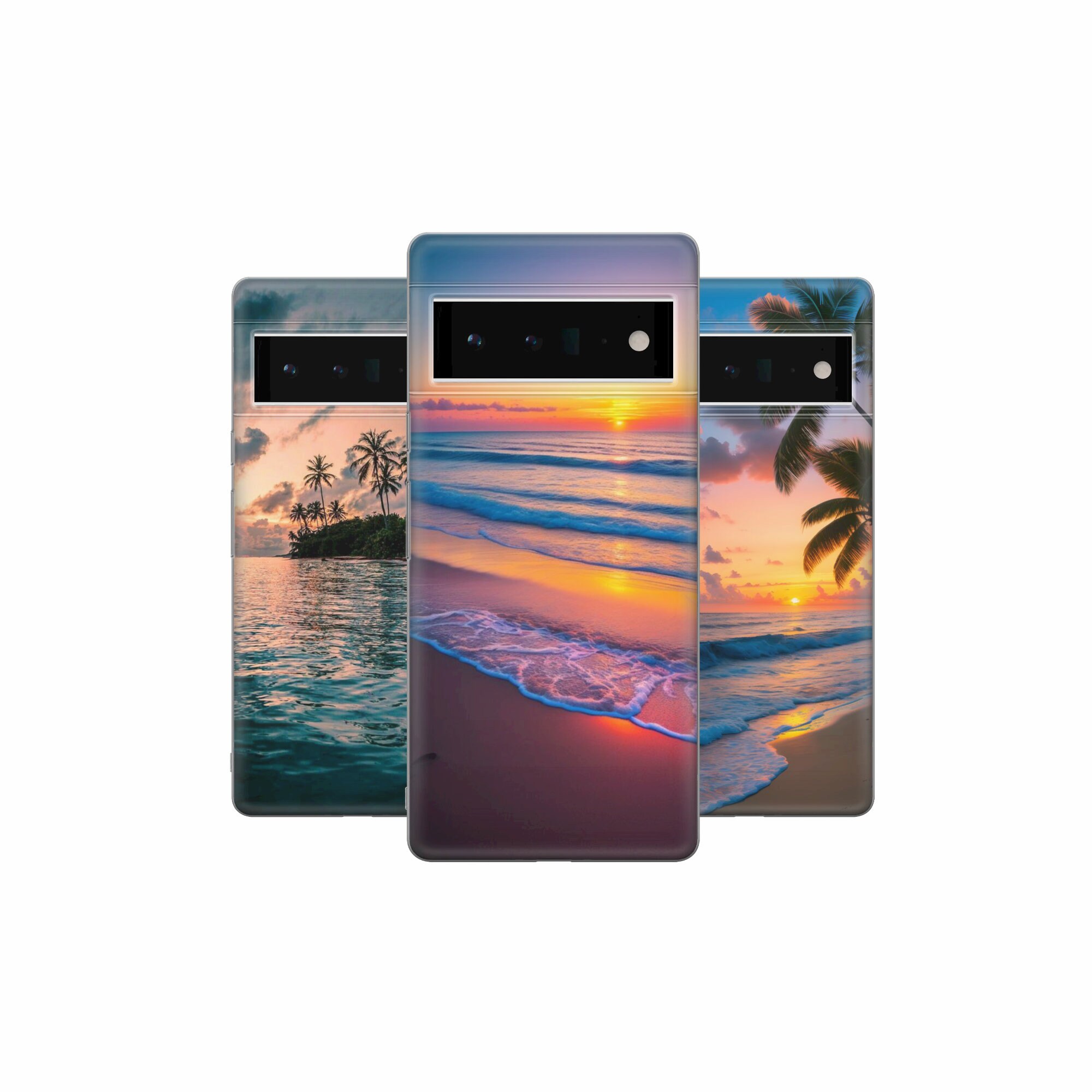 Beach Sunset Phone Case Ocean Waves Cover for Google Pixel 8, 8pro, 7A ...