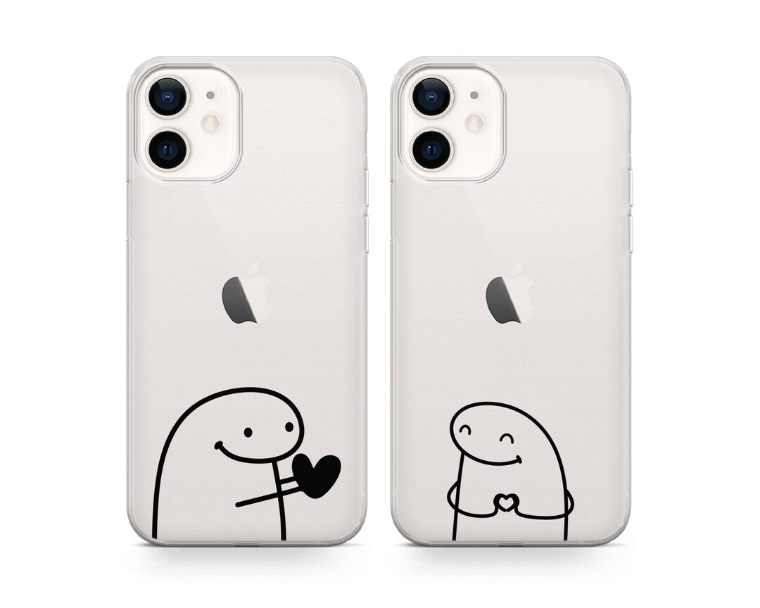 Transparent Beans Theme Matching Phone Cases iPhone 15, 14, 13, 12 Pro ...