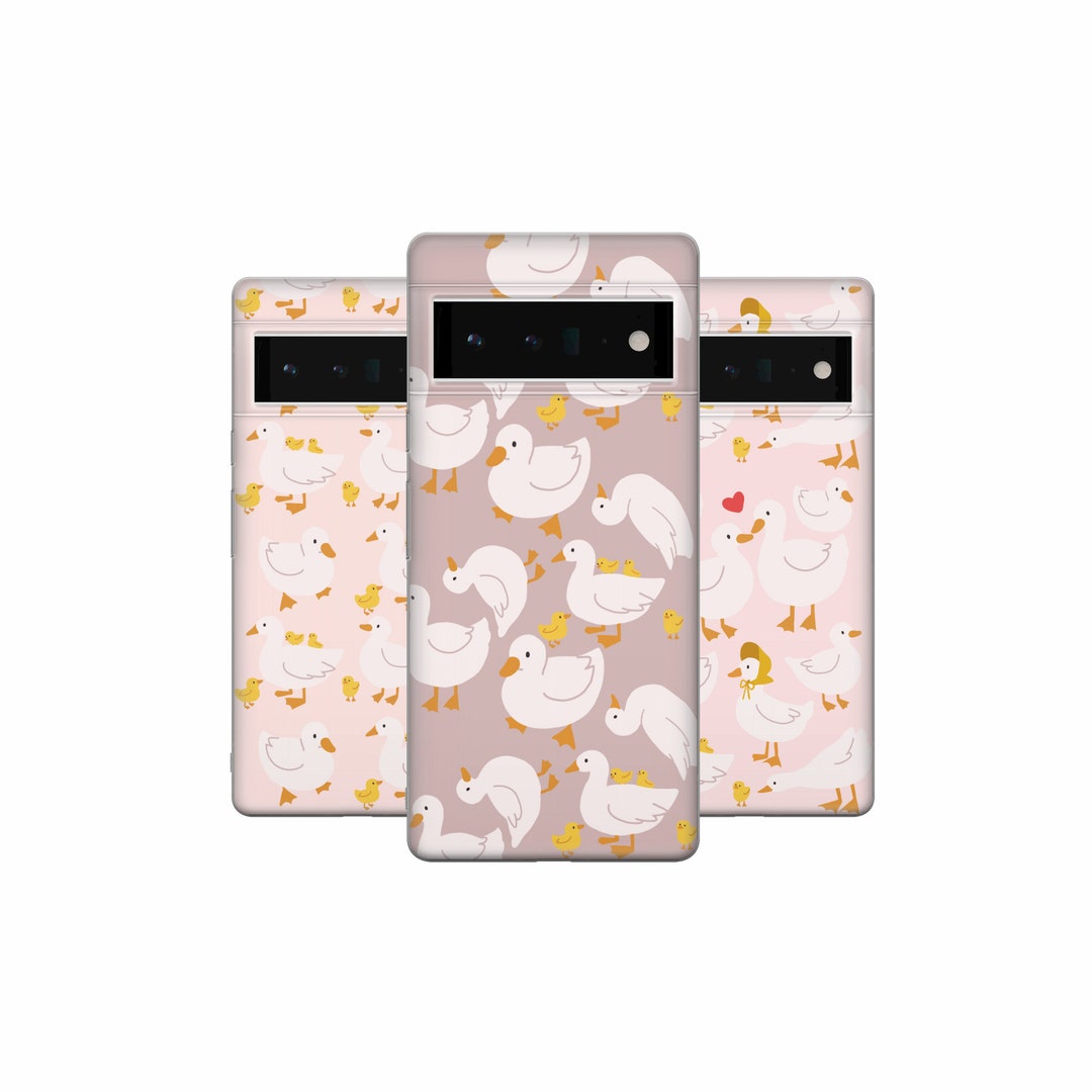 Cute Cartoon Duck Phone Case Happy Animal Theme Cover for Pixel 8A 7A ...