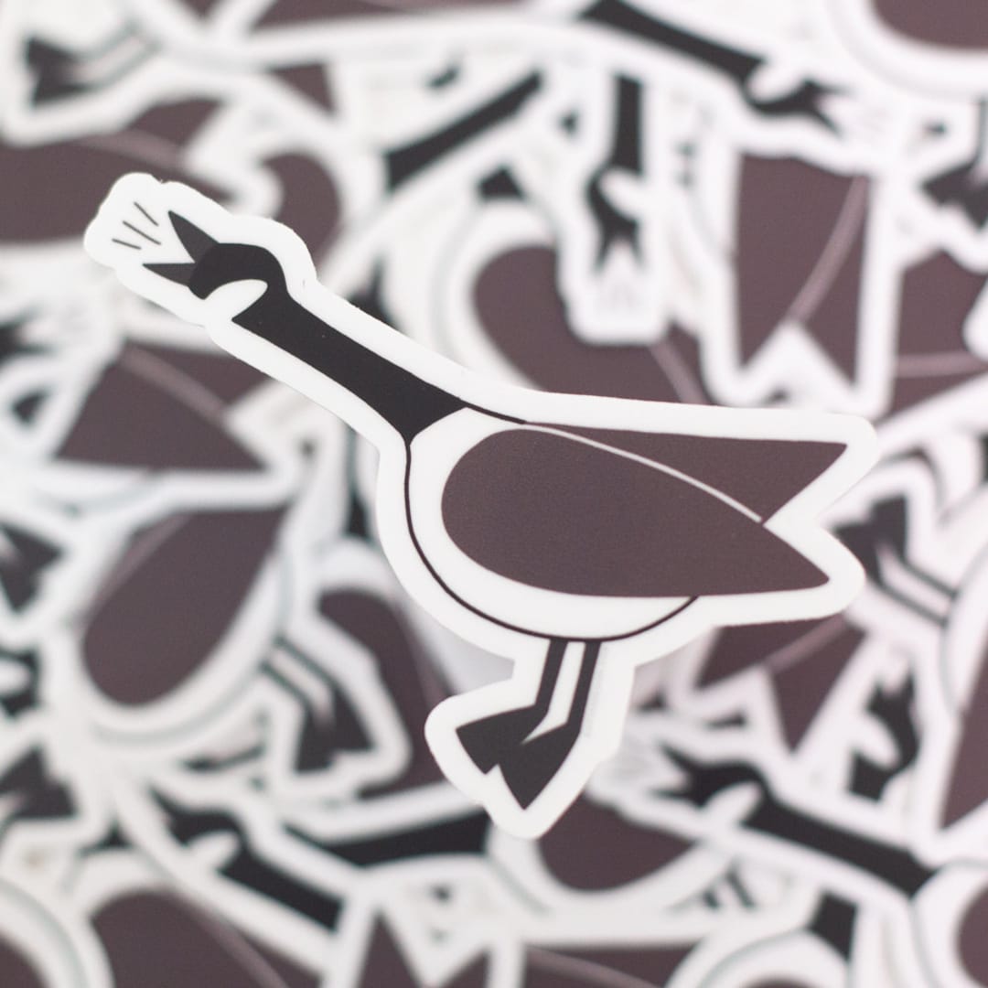 Canada Goose Sticker, Gift for Bird Watcher, Audubon Bird Nerd, Honking ...