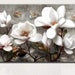 White Magnolia Painting Art, Gift for Home, Magnolia Canvas Print ...