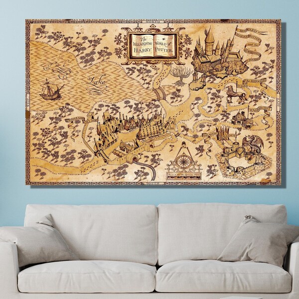 Wizarding World Map Print - Etsy