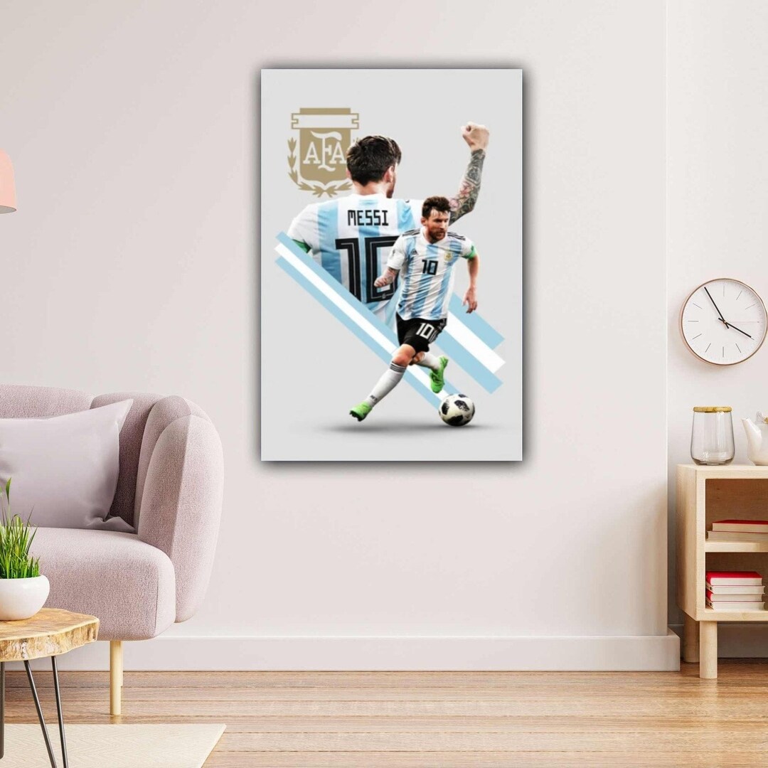 Lionel Messi Poster,lionel Messi Canvas Wall Art,football Canvas Print ...