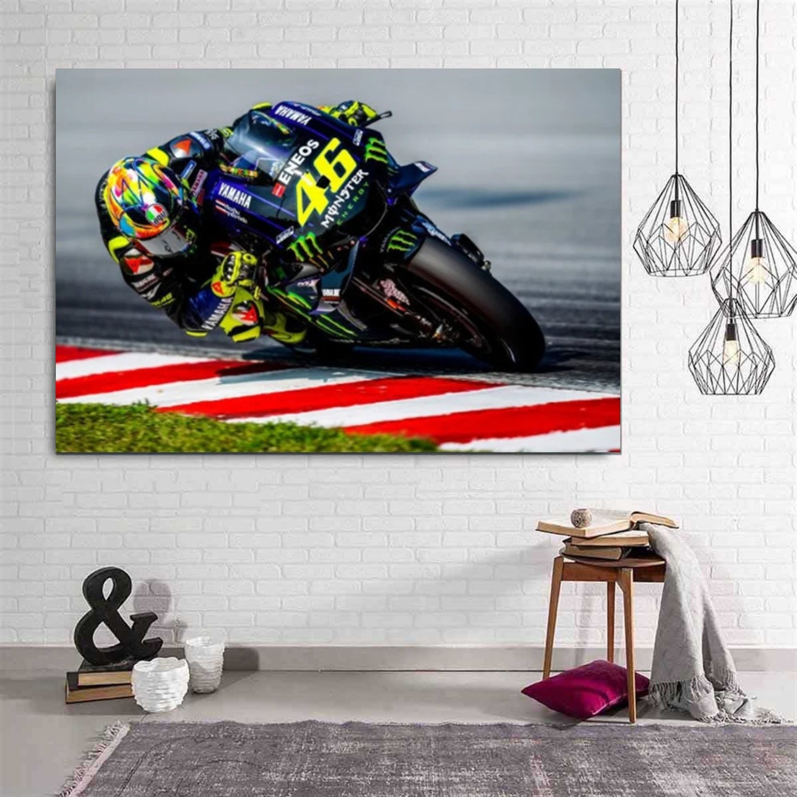 Valentino Rossi Poster Valentino Rossi Wall Art Motogp Superbike Prints ...