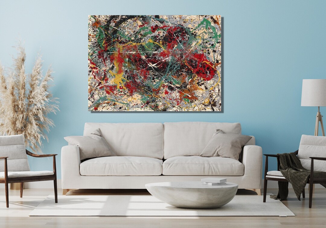 Jackson Pollock Wall Art Reproduction Canvas Wall Art,modern Painting ...