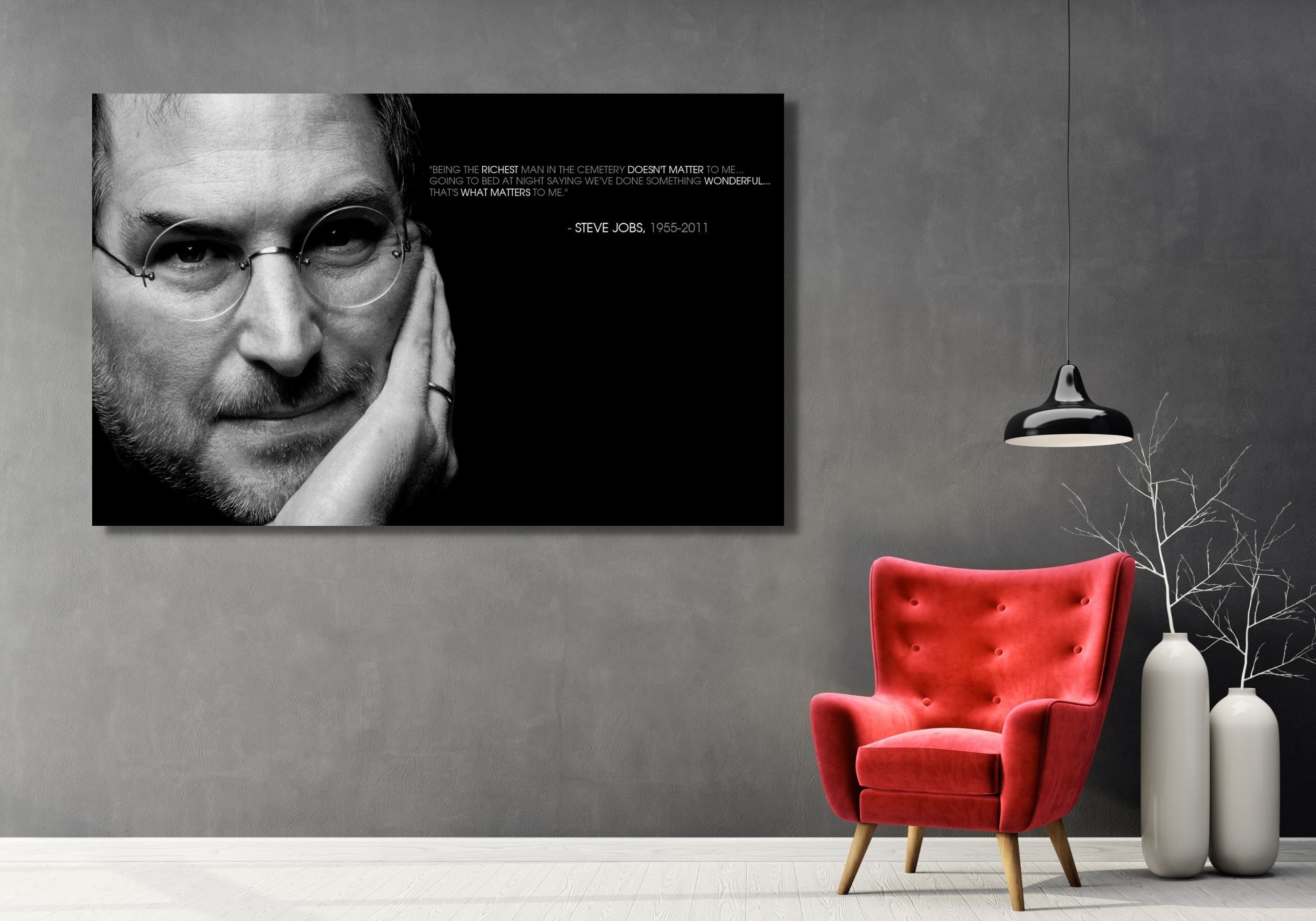Steve Jobs Poster, Steve Jobs Canvas, Motivational Wall Art, Steve Jobs ...