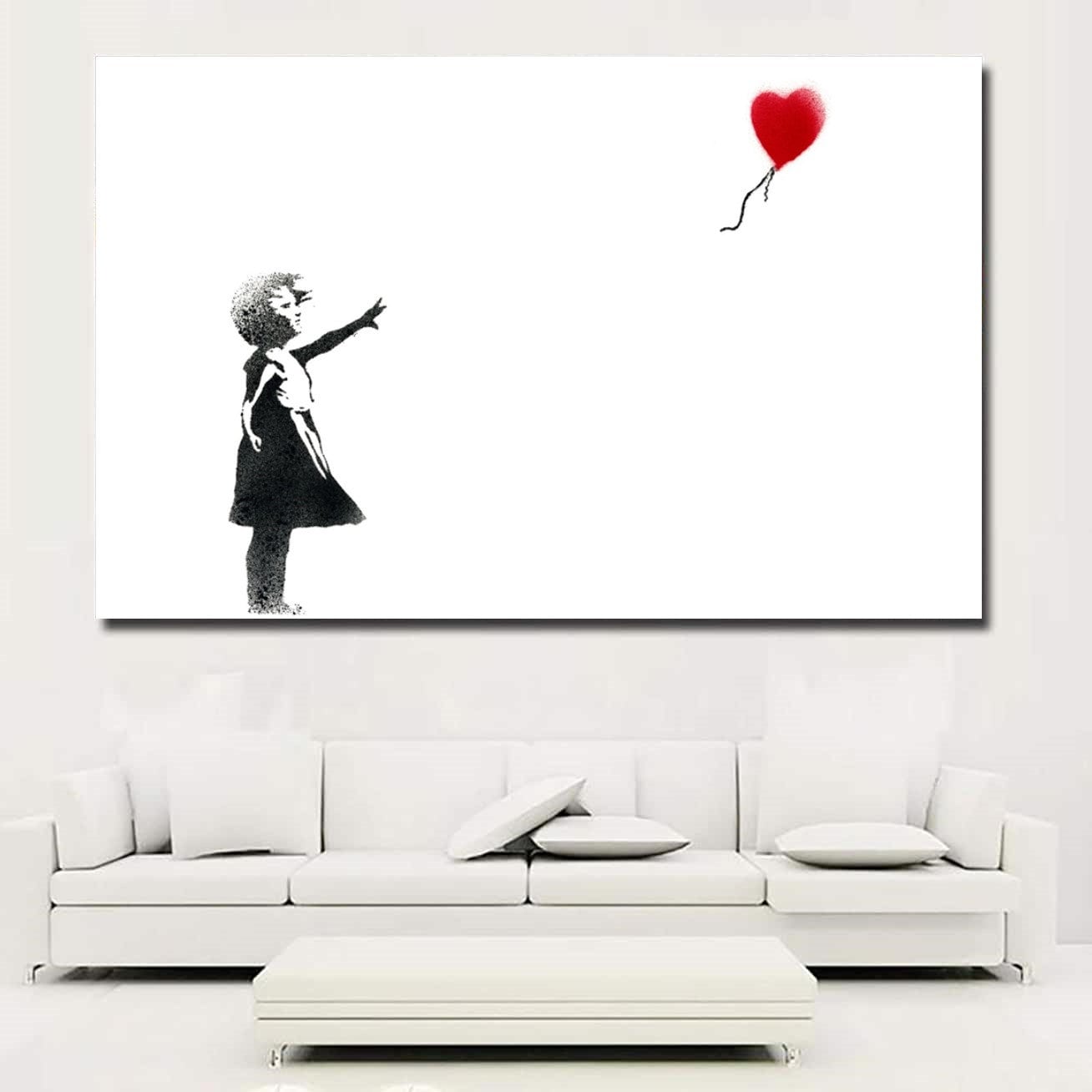 Banksy Girl With Red Balloon Wall Artbanksy Balloon Girl - Etsy