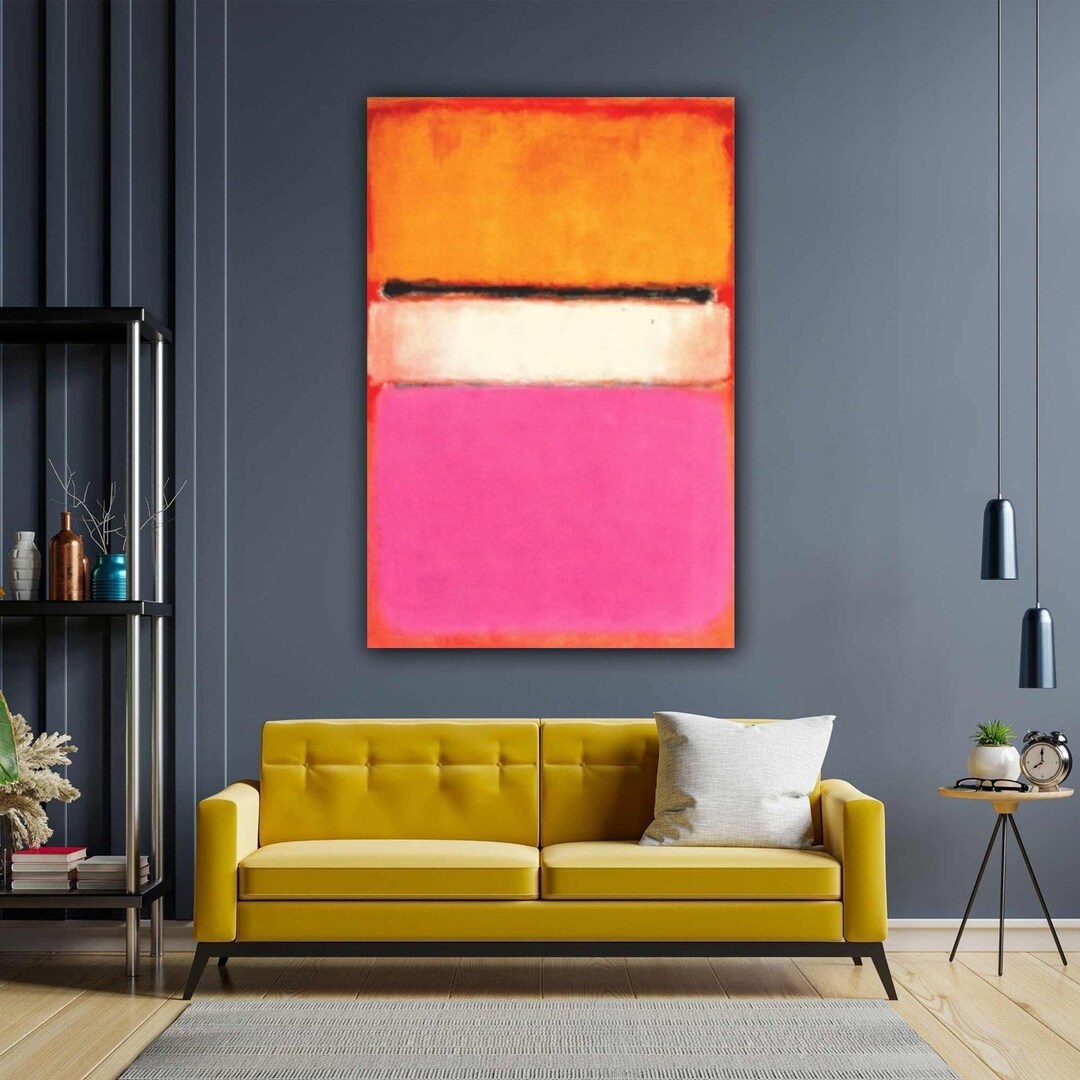 Mark Rothko Pink & Yellow Reproduction Painting Mark Rothko CANVAS WALL ...