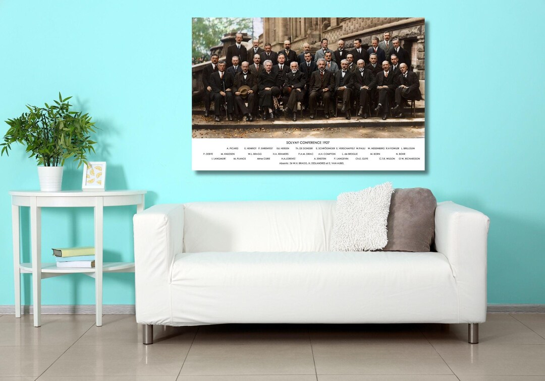 Solvay Conference 1927 Canvas Vintage Physics Poster Science Photo ...