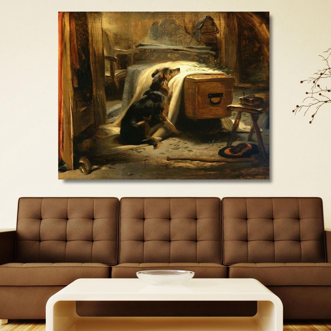 Old Shepherd's Chief Mourner 1837 by Edwin Landseer Painting Ready to ...
