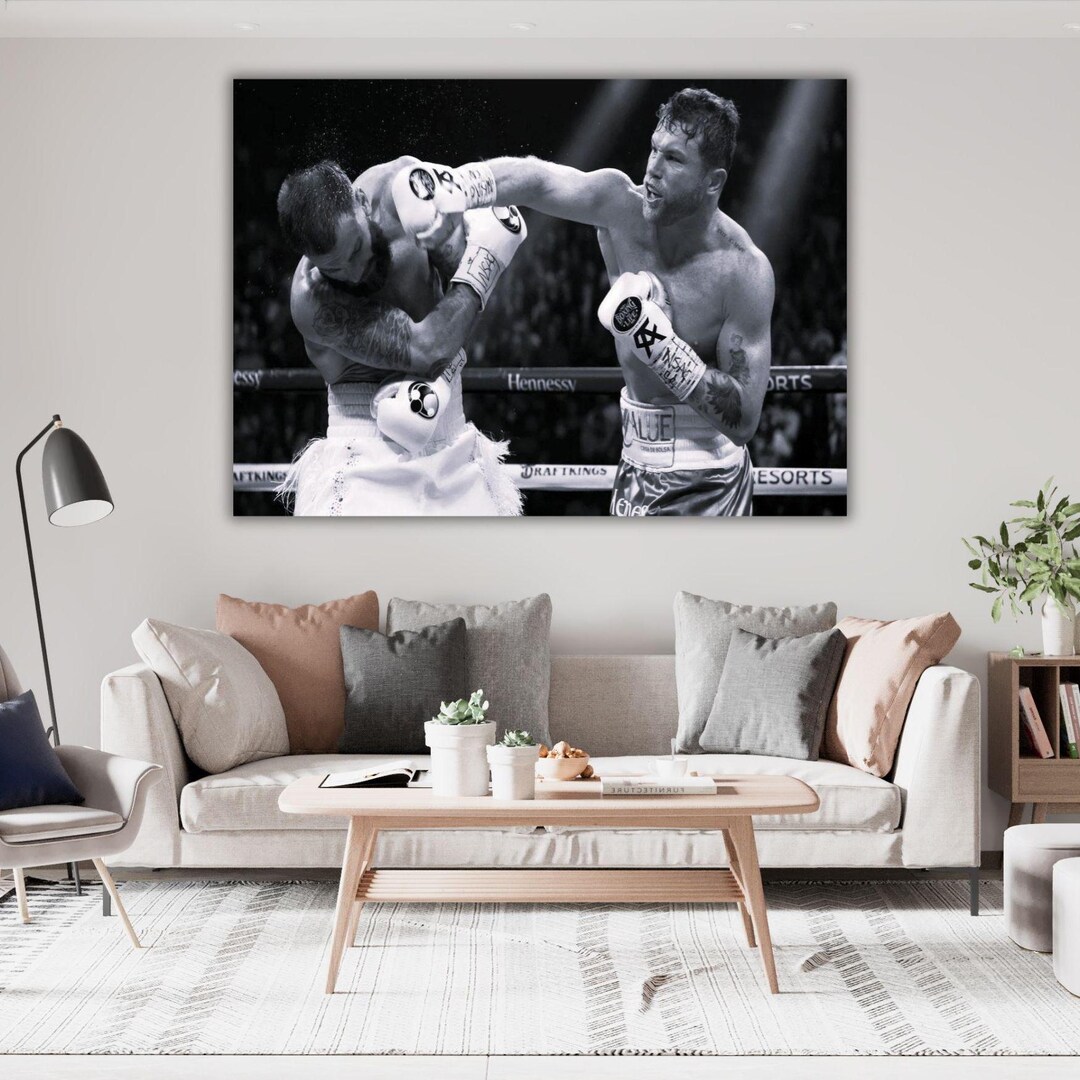 Saul Canelo Alvarez Vs Caleb Plant Poster Art, Middleweight World ...