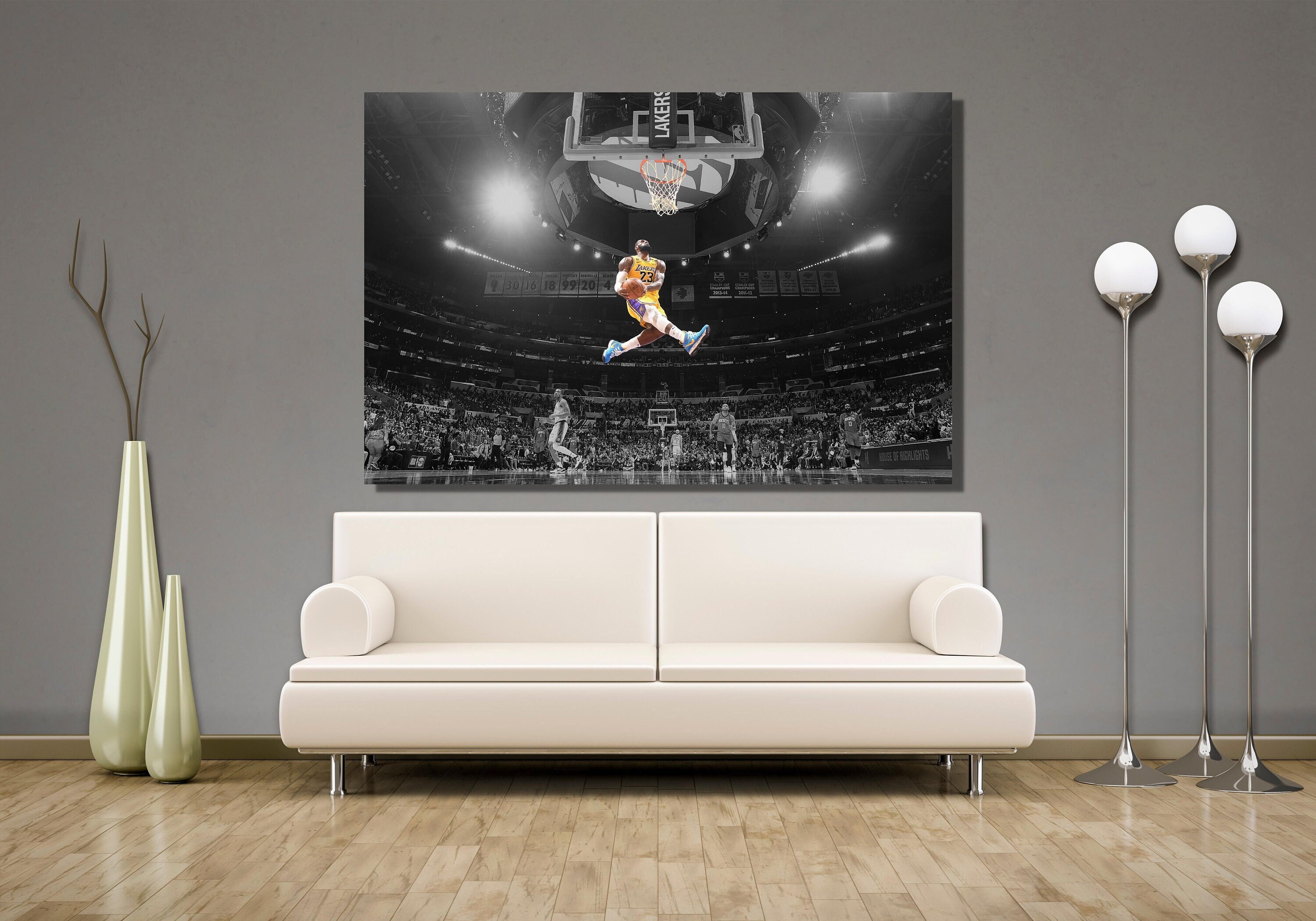 Lebron James DUNK Poster, Lebron James Poster Print, Lebron James ...