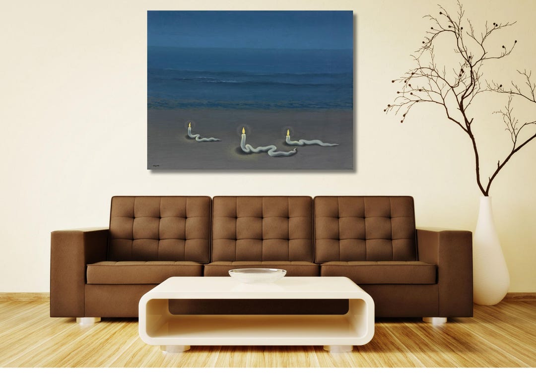 Candle Dove by René Magritte Poster Wall Art Candle Dove Canvas René ...