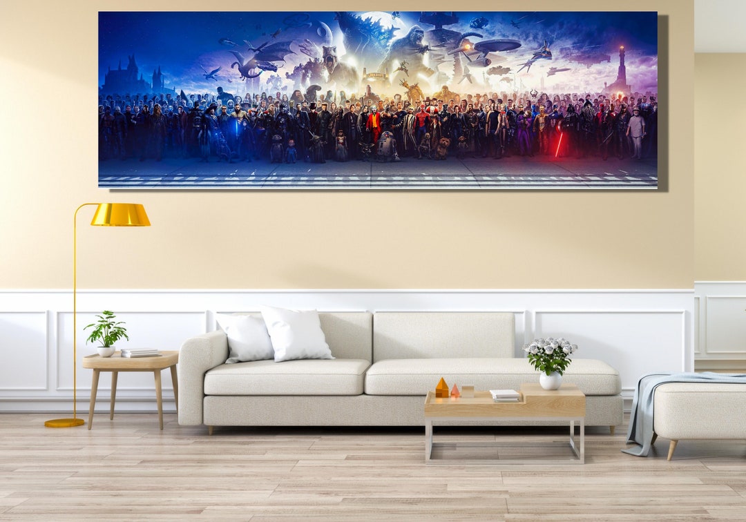 150 Movie Blockbuster Characters Panorama Wall Art Eye Catcher Panorama ...