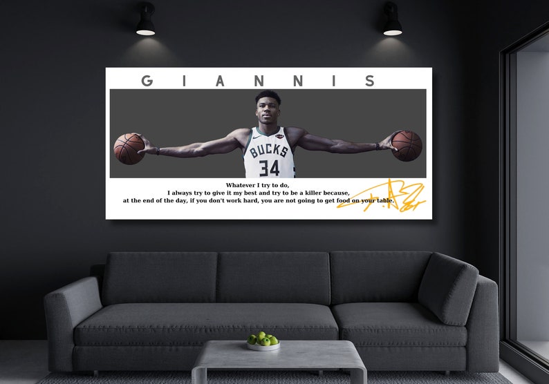 Giannis Wings POSTER , Giannis Antetokounmpo CANVAS, Giannis Antetokounmpo Decor Shots ,giannis ...