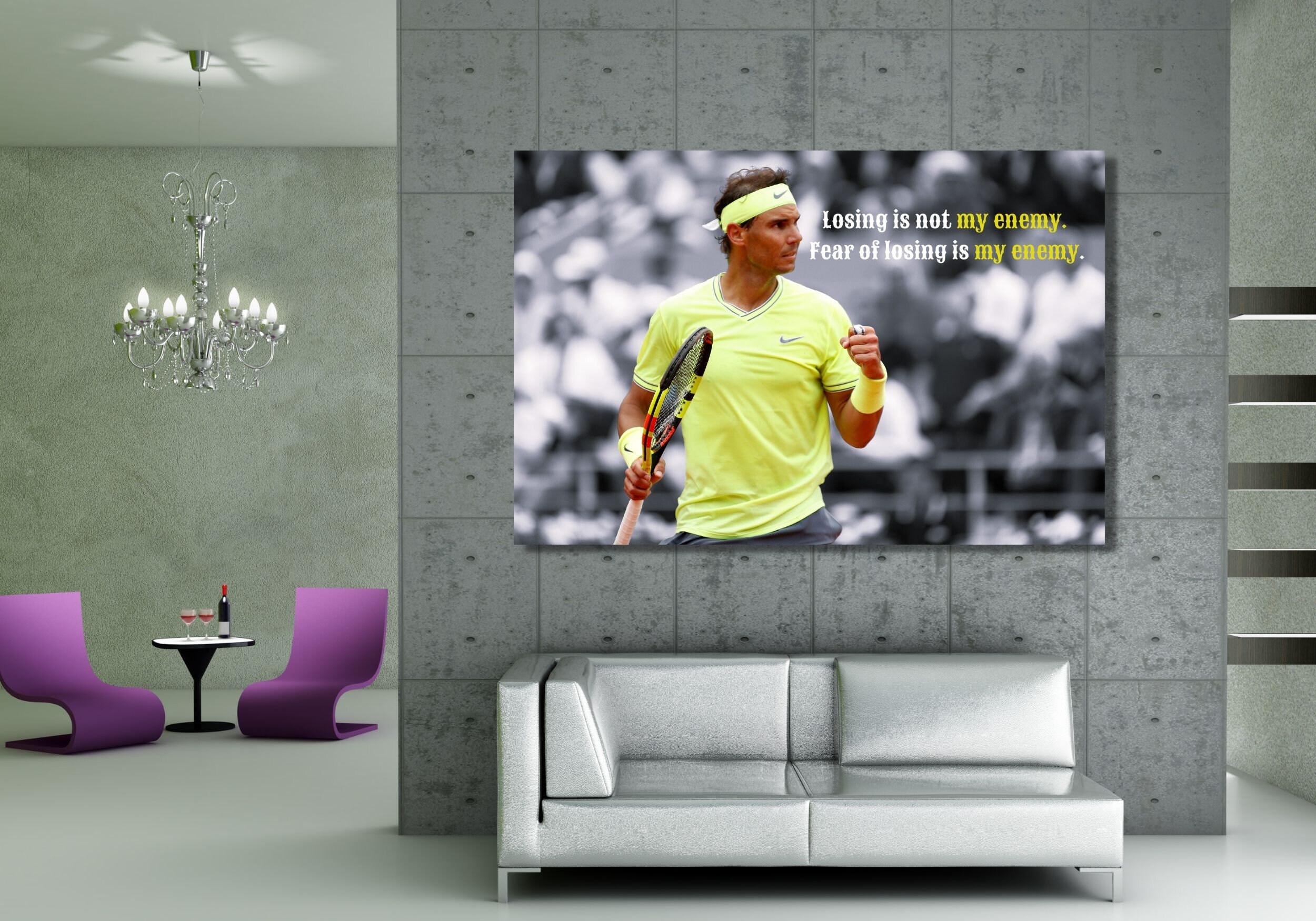 Rafael Nadal Poster,sports Room Art,rafael Nadal Print Canvas ...