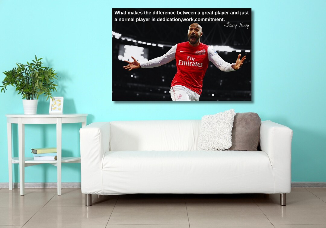 Thierry Henry Canvas,arsenal Poster,thierry Henry Print,football Canvas ...