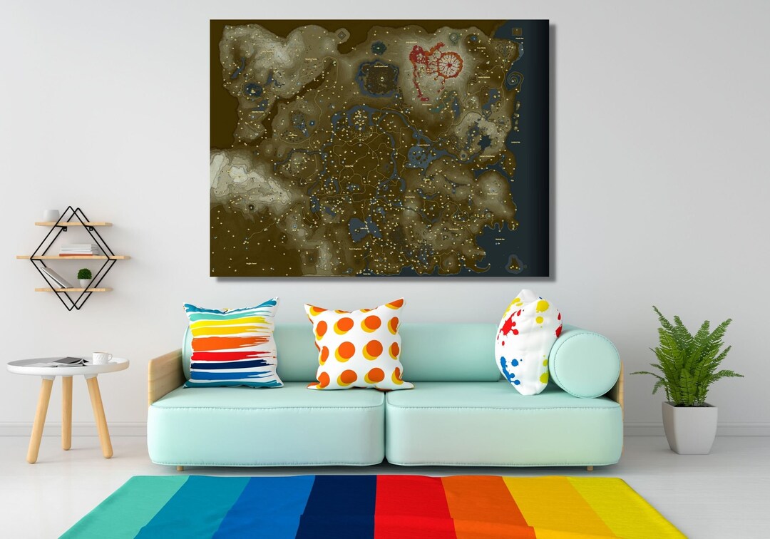 Legend of Zelda Map ,legend of Zelda Map Poster,legend of Zelda Canvas ...