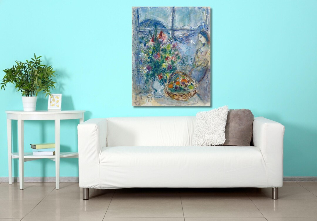 Marc Chagall LOVE Canvas, Bride and Goat Print Canvas Art, Chagall La ...