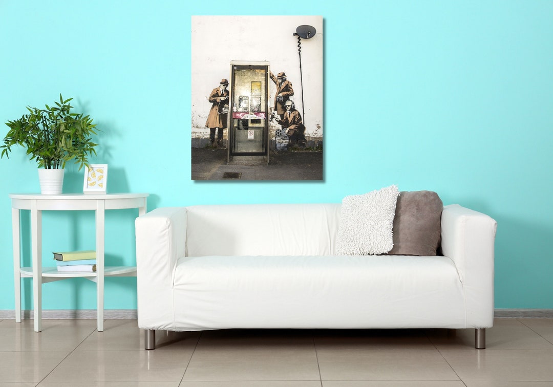 Banksy Phonebooth Spy Street Art Canvas Poster and Prints Graffiti Art ...