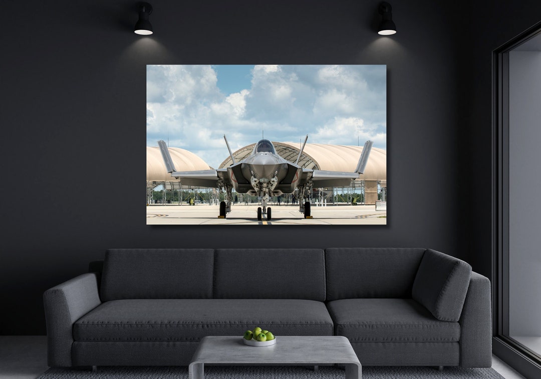 Lockheed Martin F-35 Lightning II Print Canvas, Decoration Workspace ...
