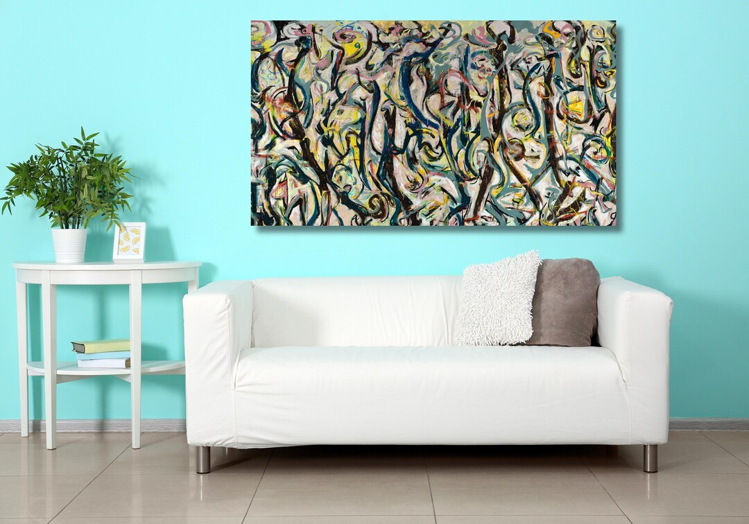 Jackson Pollock Arts, Reproduction Wall Art,modern Canvas Painting Art ...