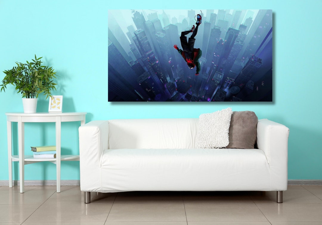 Spiderman Wall Art,into the Spider-verse Print,spiderman Canvas,game ...