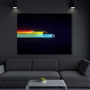 Colorful Pacman Game Wall Art, Gift for Gamer, Royal Flush Wall Art ...