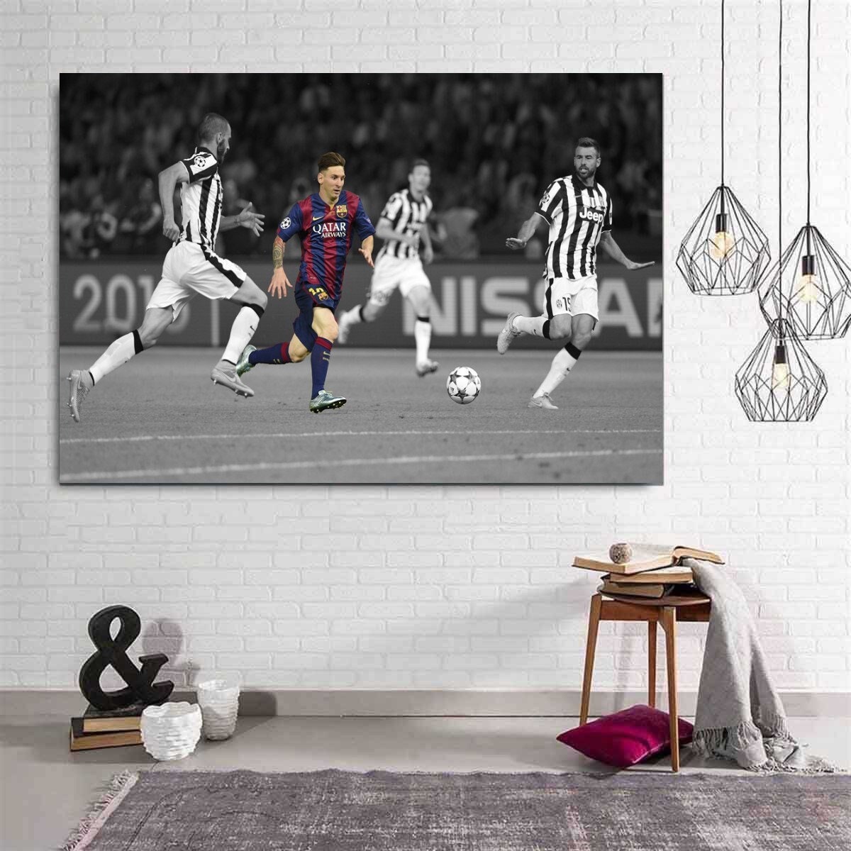 Lionel Messi Print,the Best Football Player Lionel Messi Canvas Wall ...