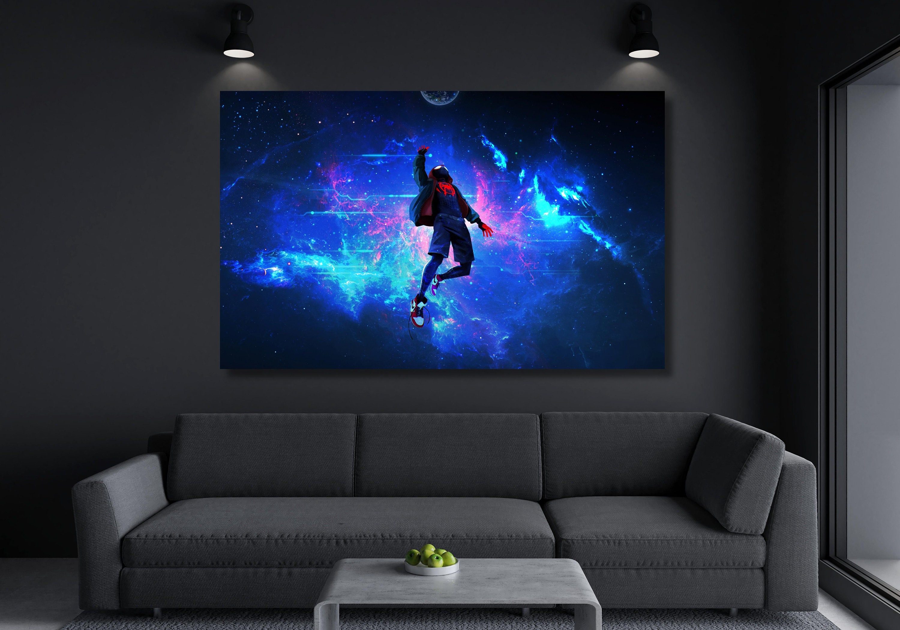 Spiderman Into the Spider-verse Printspiderman Canvas Wall - Etsy