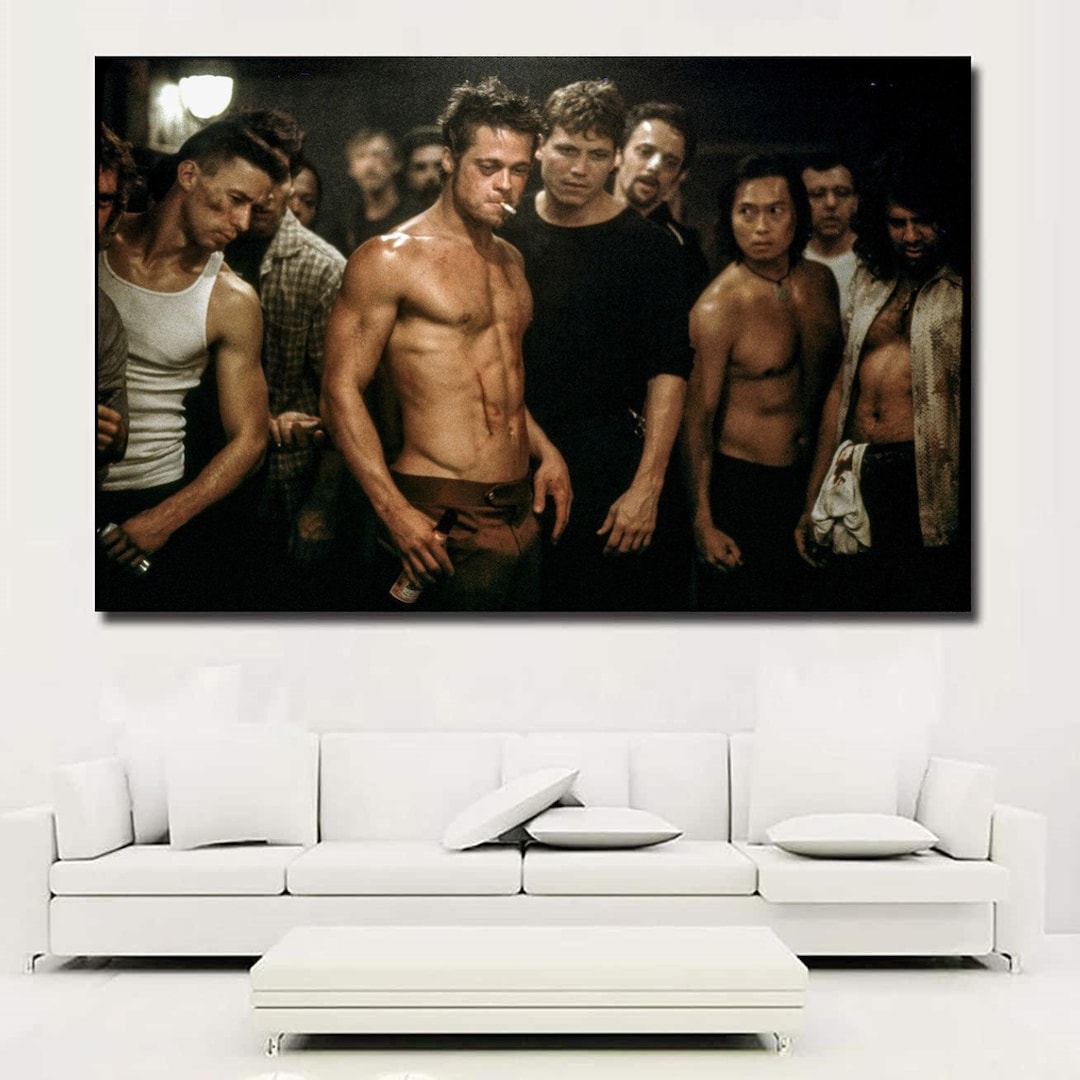 Fight Club Printing Fight Club Movie Canvas Tyler Durden Smoking Poster ...