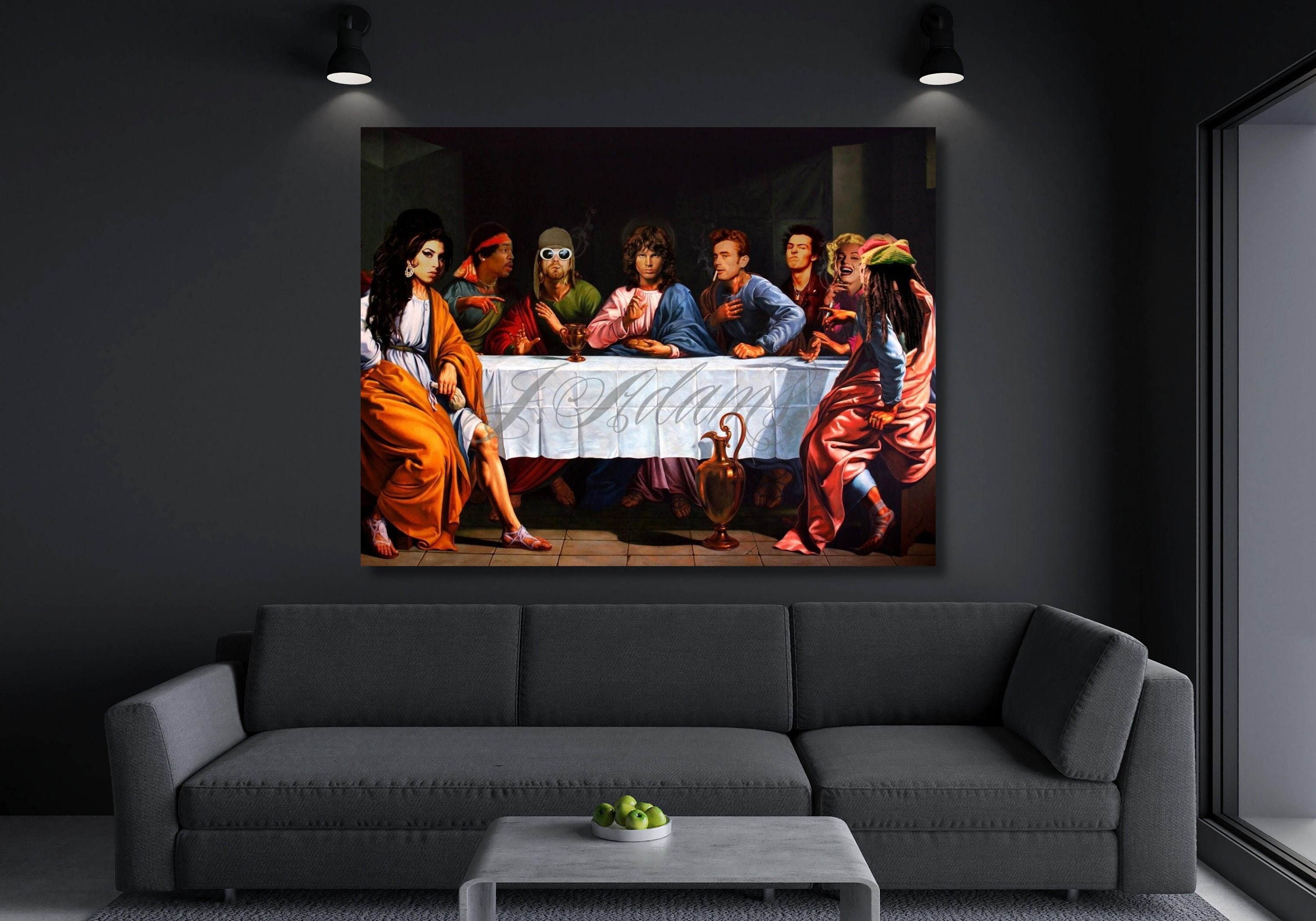Celebrities the Last Supper PRINT, the Last Supper, Cinema, Music ...