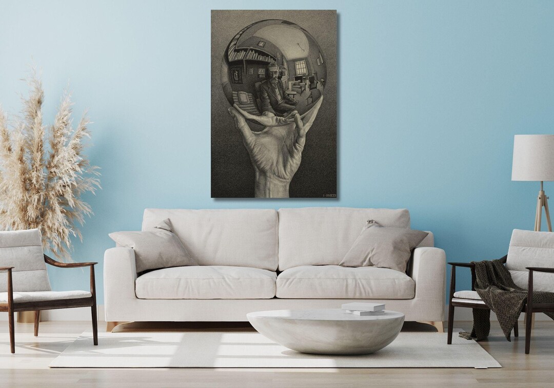 Hand With Reflecting Sphere M.C. Escher Print Poster, Maurits Cornelis ...