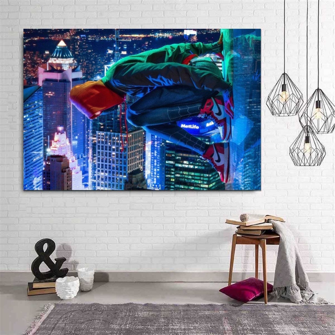 Miles Morales Spider-man Poster,movie Poster,into the Spider-verse Wall ...