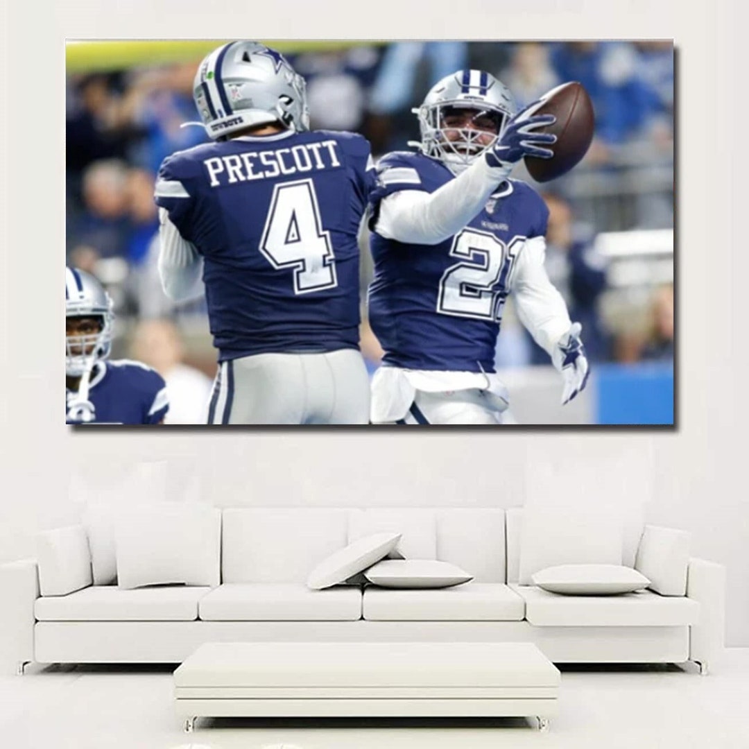 Dallas Cowboys Poster Dak Prescott and Ezekiel Elliott Canvas, Dallas ...