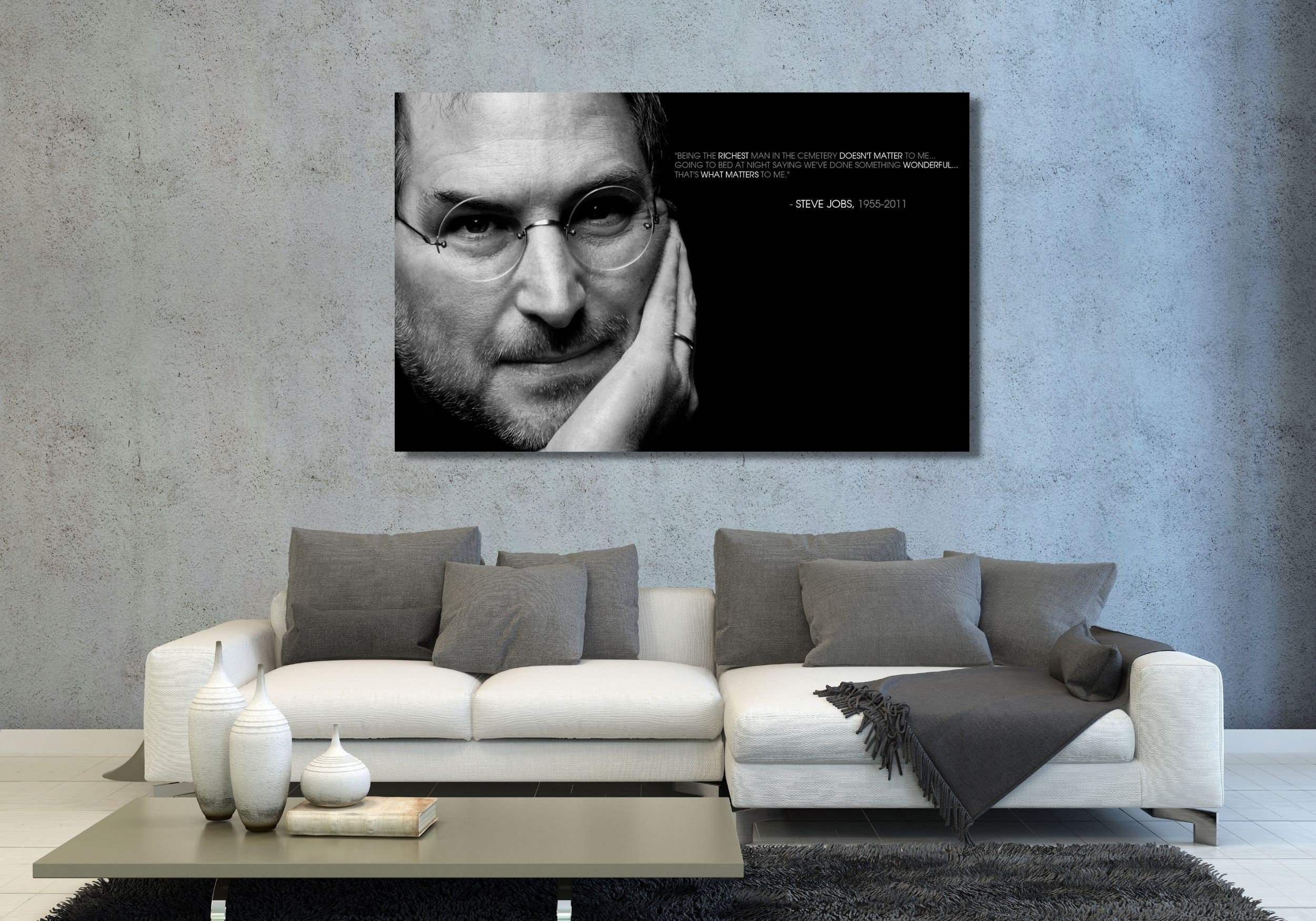 Steve Jobs Poster, Steve Jobs Canvas, Motivational Wall Art, Steve Jobs ...
