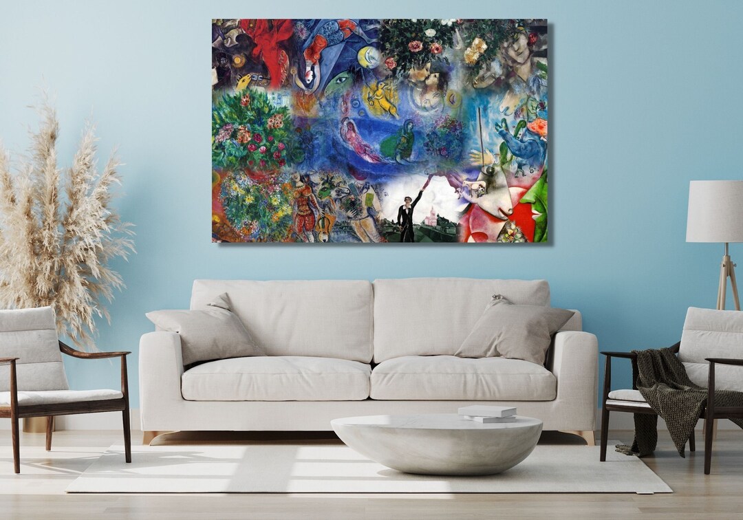 Marc Chagall Canvas Marc Chagall Art Exhibition Poster Museum Print ...