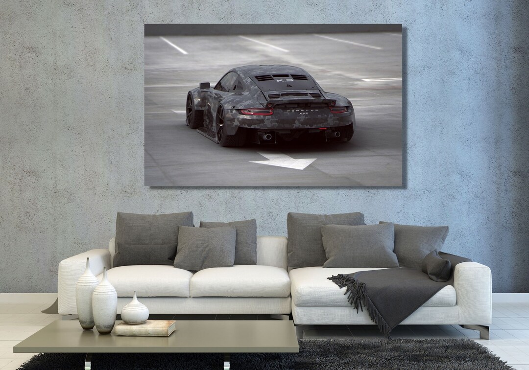 BLACK Porsche Wall Art Canvas,living Room Decor,porsche 911 Carrera ...