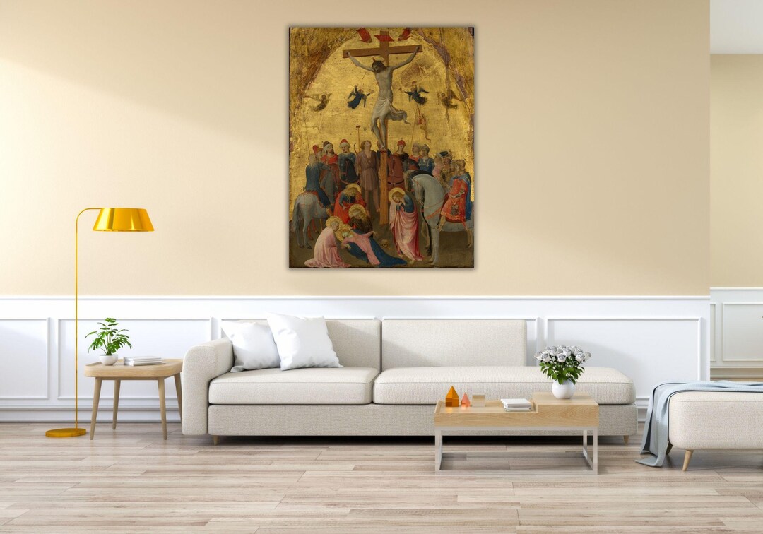 Crucifixion Jesus Reproduction Medieval Canvas Illuminated Manuscript ...