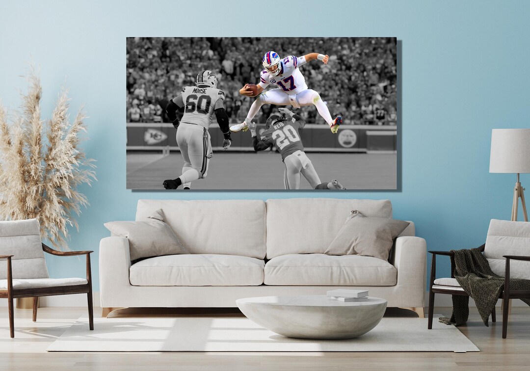 Josh Allen WALL ART Canvas, Josh Allen Poster, Buffalo Bills Poster ...