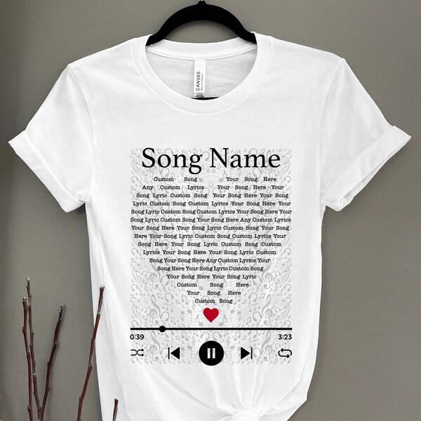 Custom Song Picture Shirt - Etsy