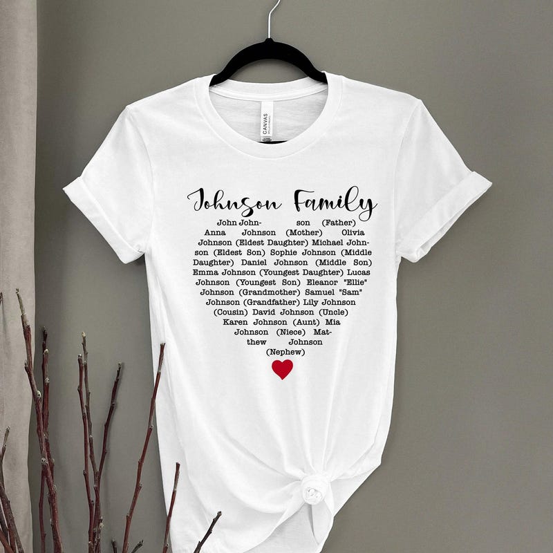 Family Tree T Shirt - Etsy