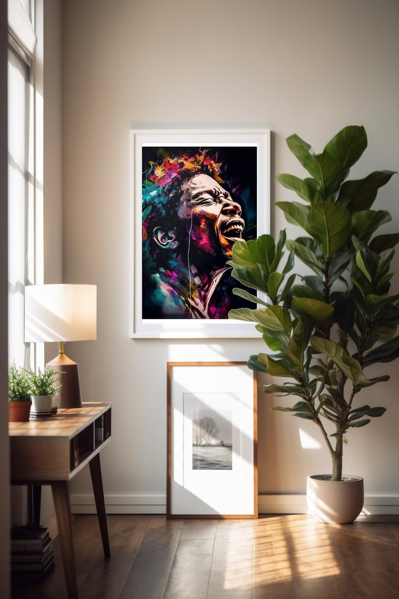 Vibrant Singer Digital Poster - Etsy