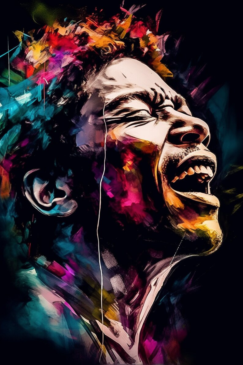 Vibrant Singer Digital Poster - Etsy