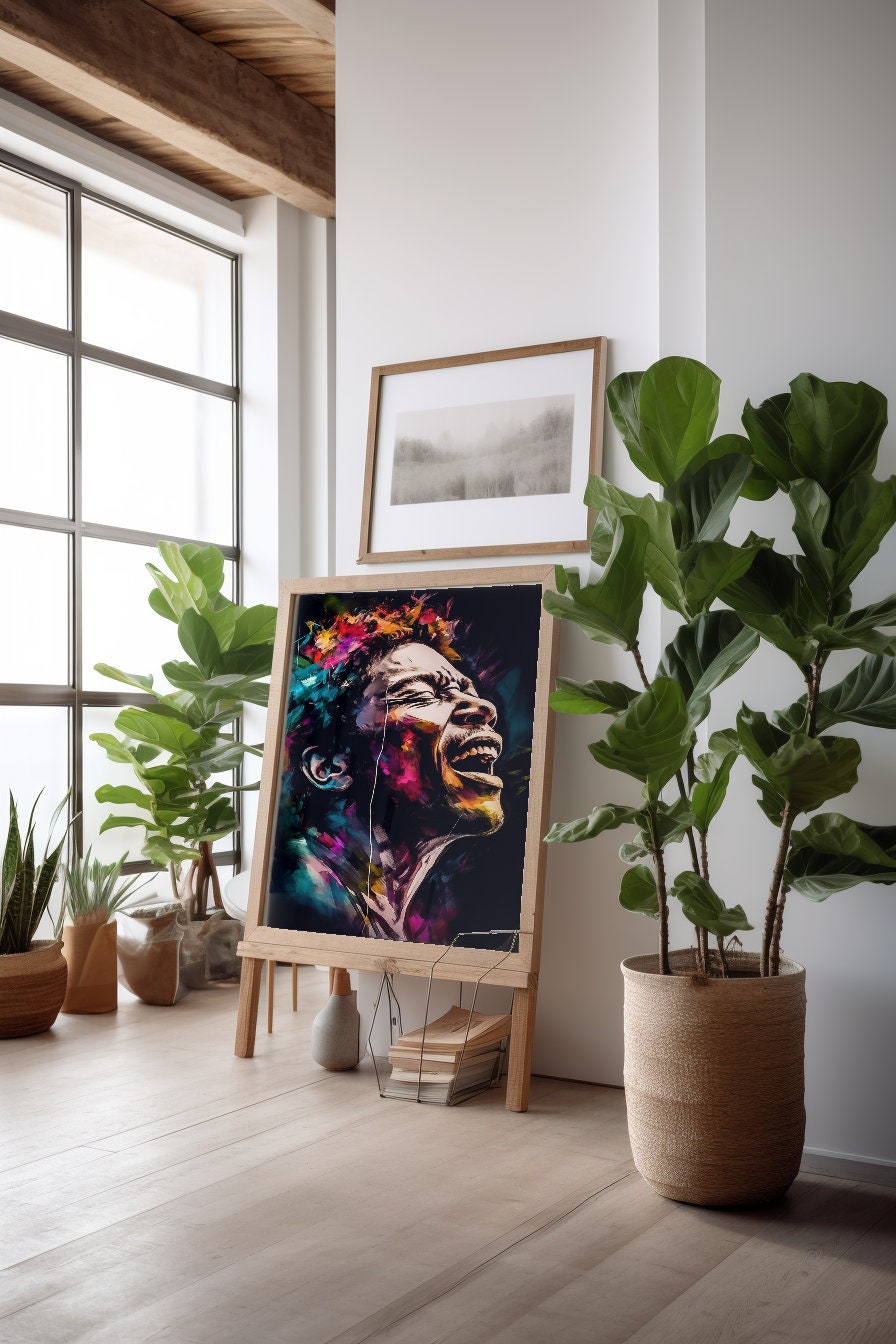 Vibrant Singer Digital Poster - Etsy