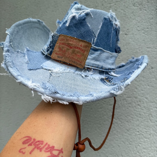 Denim Cowboy Hat - Etsy