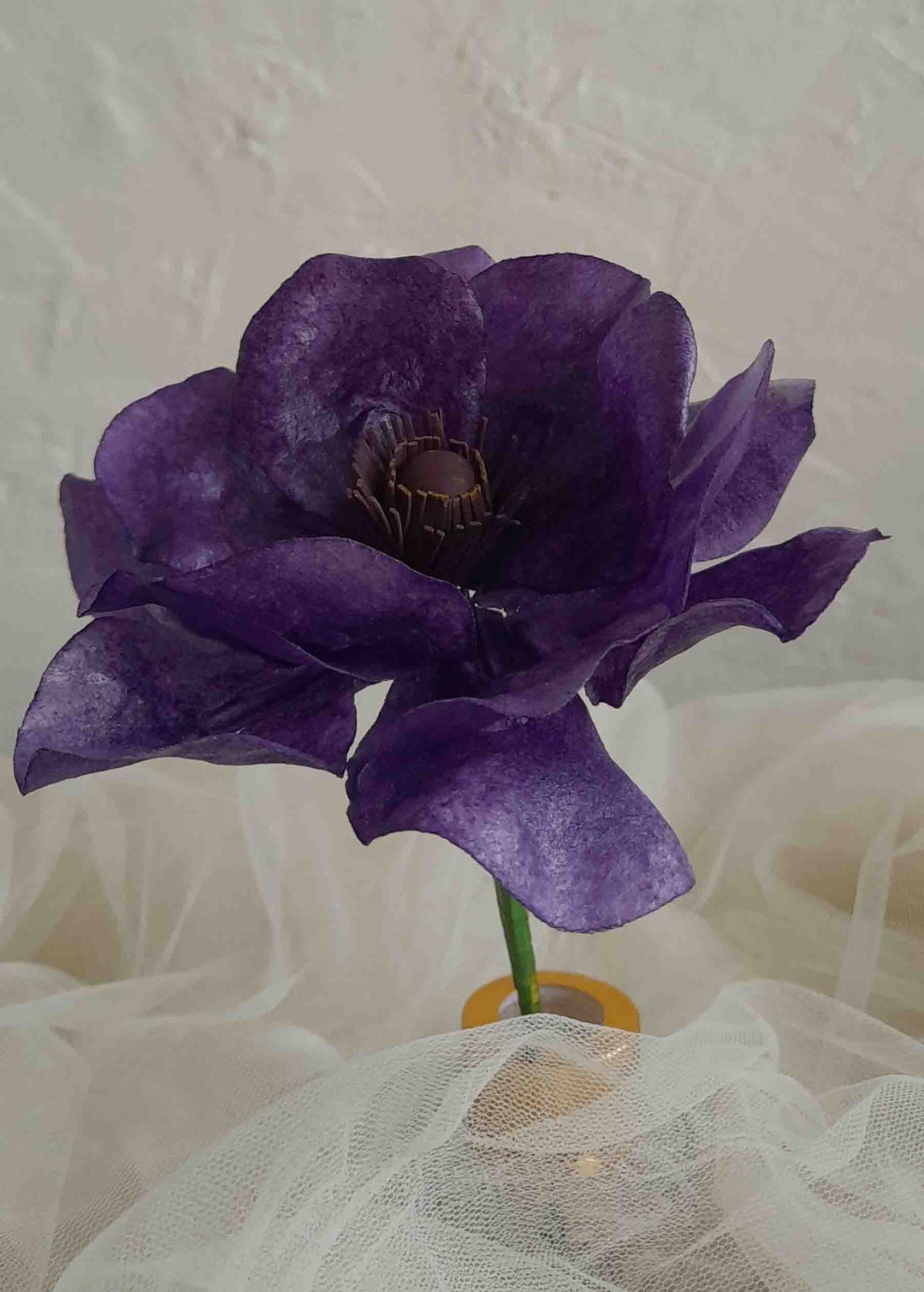 Edible Wafer Paper Anemone in Violet Purple for Cake Topper - Etsy
