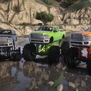 Dodge Ram 5gen Mud Truck 3 Types Fivem Grand Theft Auto 5 Optimized Mod ...
