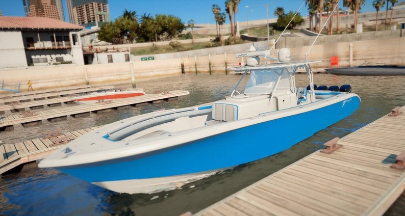 42FT Yellow Fin Boat & Trailer Fivem Grand Theft Auto 5 Optimized Mod ...